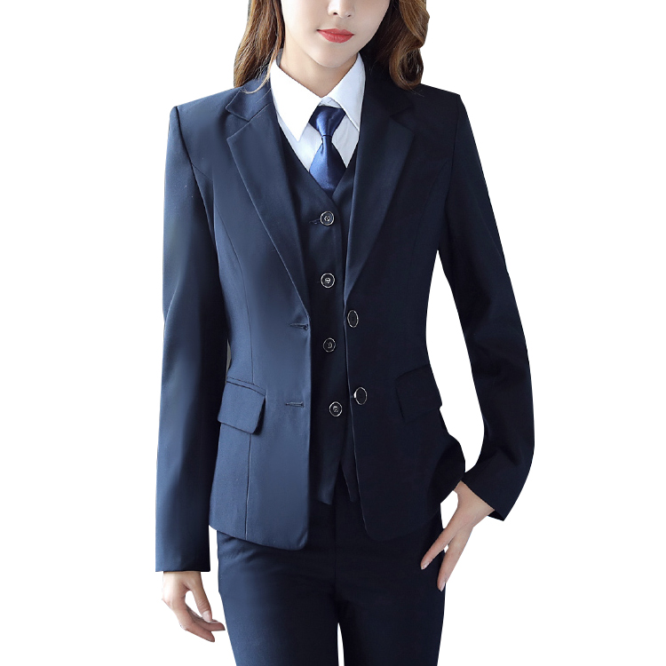 女西装西服深蓝色定制来图定制 自适应模板—服装